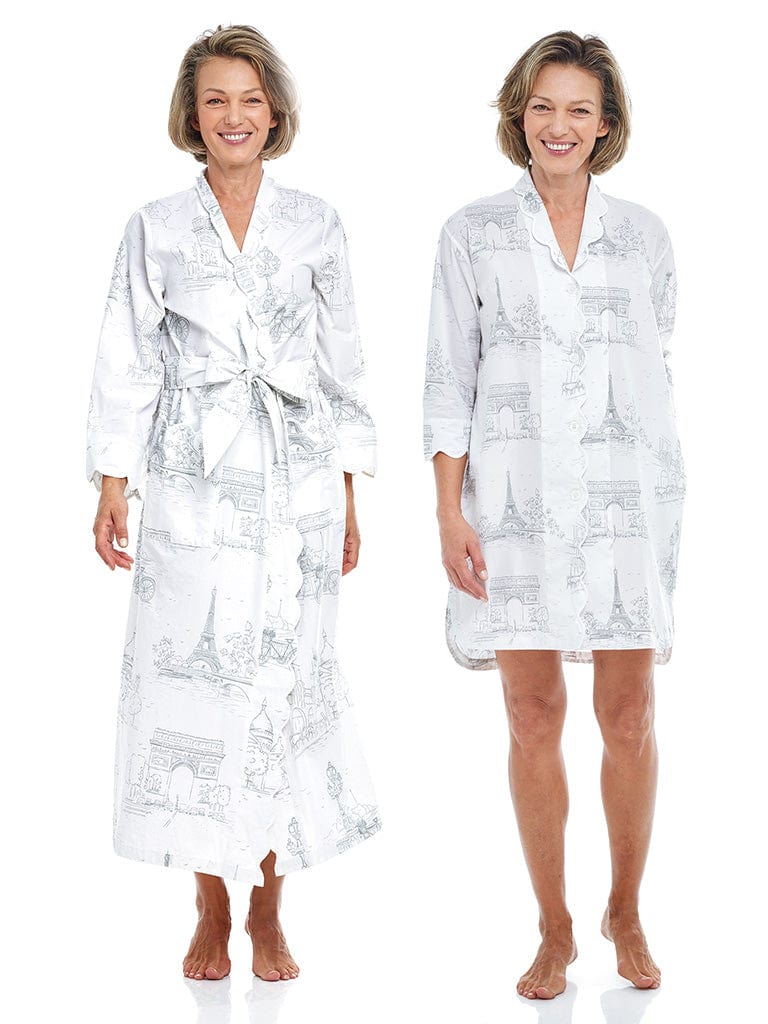 Paris Bundle: Classic Robe + Nightshirt – Heidi Carey